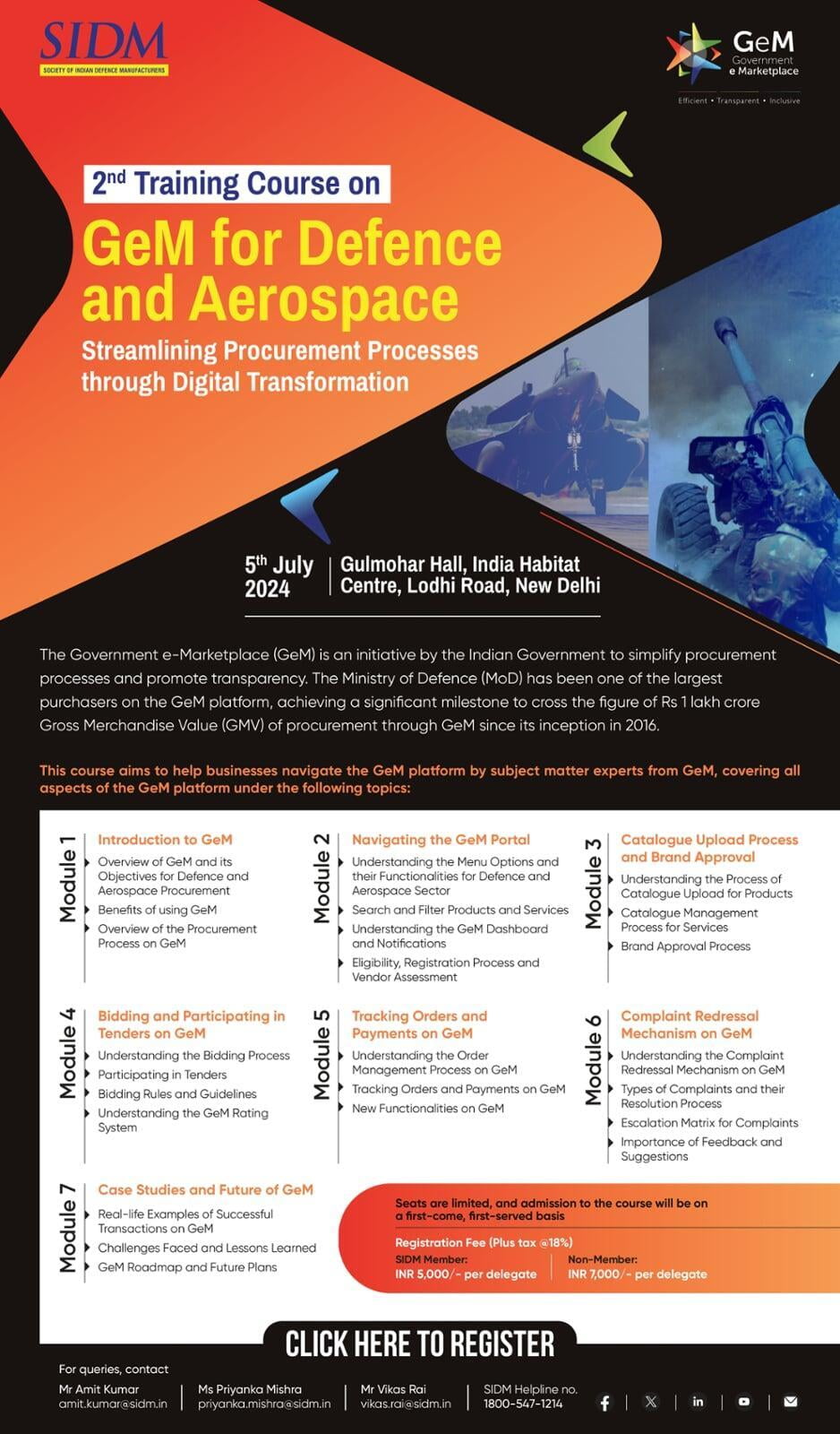 Upcoming Engagements | Society of Indian Defence Manufacturers